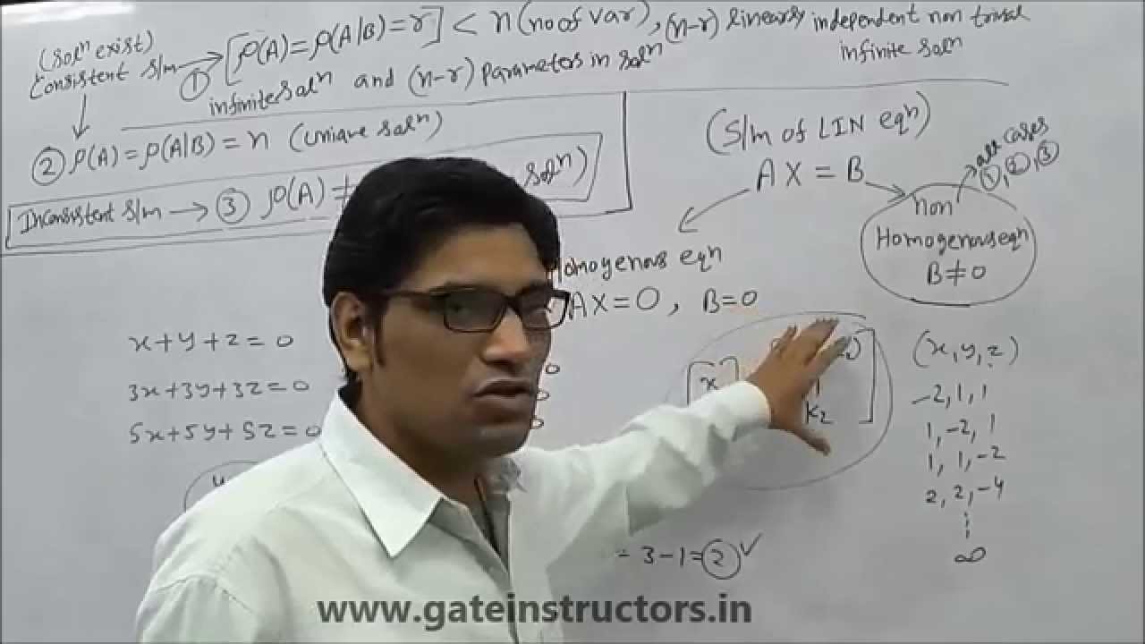 Rank of Matrix & Systems of Linear Equations in Linear Algebra - YouTube