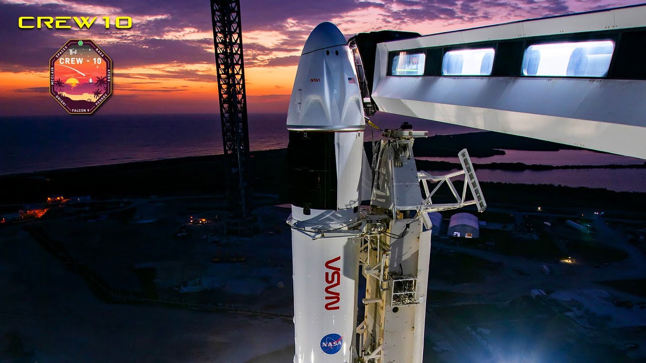 🚀 NASA Crew 10 Rendezvous To The ISS - 4K 🚀 - YouTube