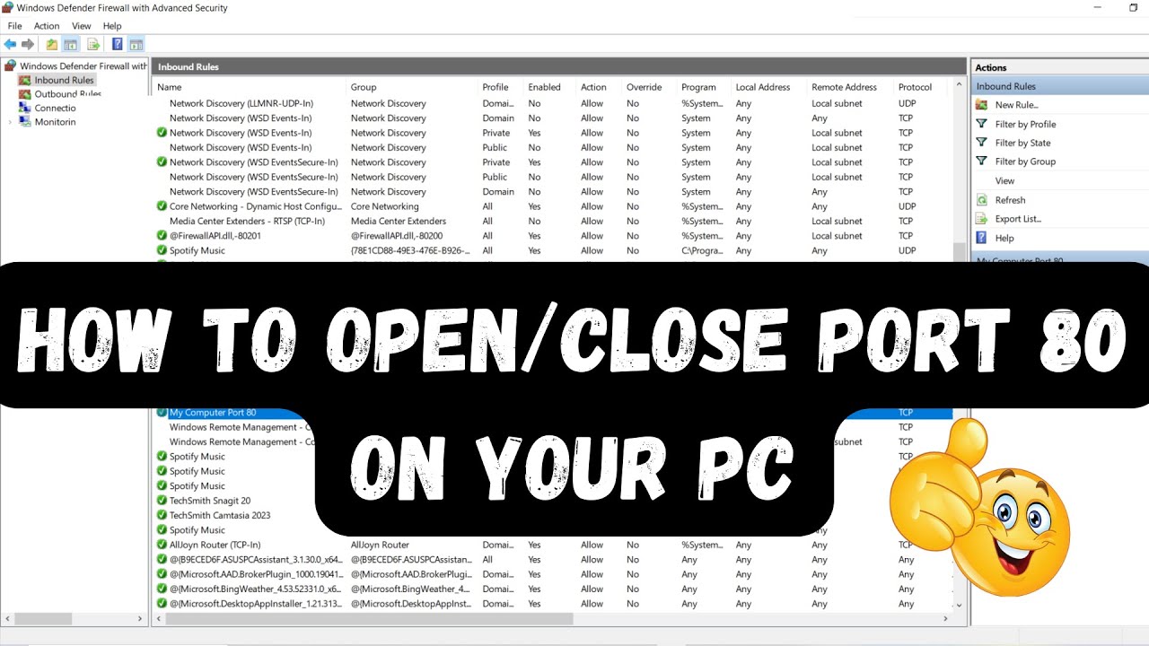 How To Open Close Port 80 On Your PC YouTube How To Open Close Port 80 On Your PC YouTube