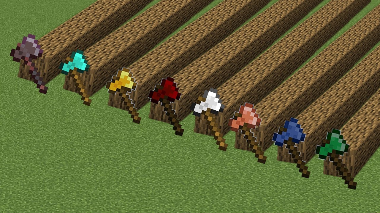 which axe is fastest? - minecraft - YouTube