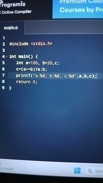 Example On Ternary Operator Coding Coder Cprogramming Javaprogramming Programming Youtube