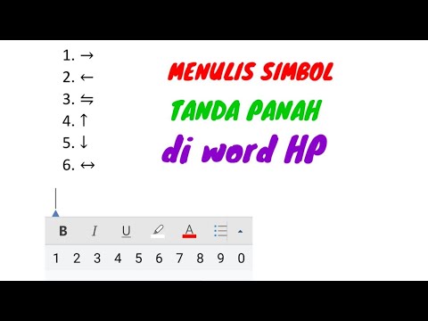 MENULIS SIMBOL TANDA PANAH DI WORD HP ANDROID - YouTube