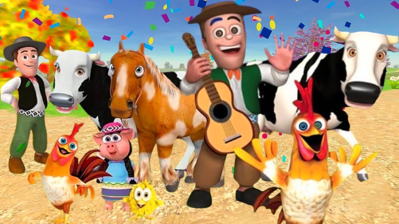 El Pollito Pío 3D | Canciones de la Granja de toro|-el Pollito y el ...