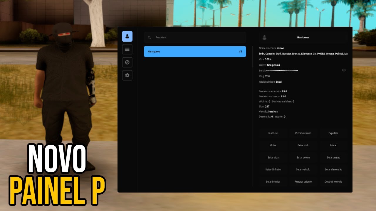 NOVO PAINEL P (PAINEL ADMINISTRADOR) PARA SEU SERVIDOR DE MTA! - YouTube