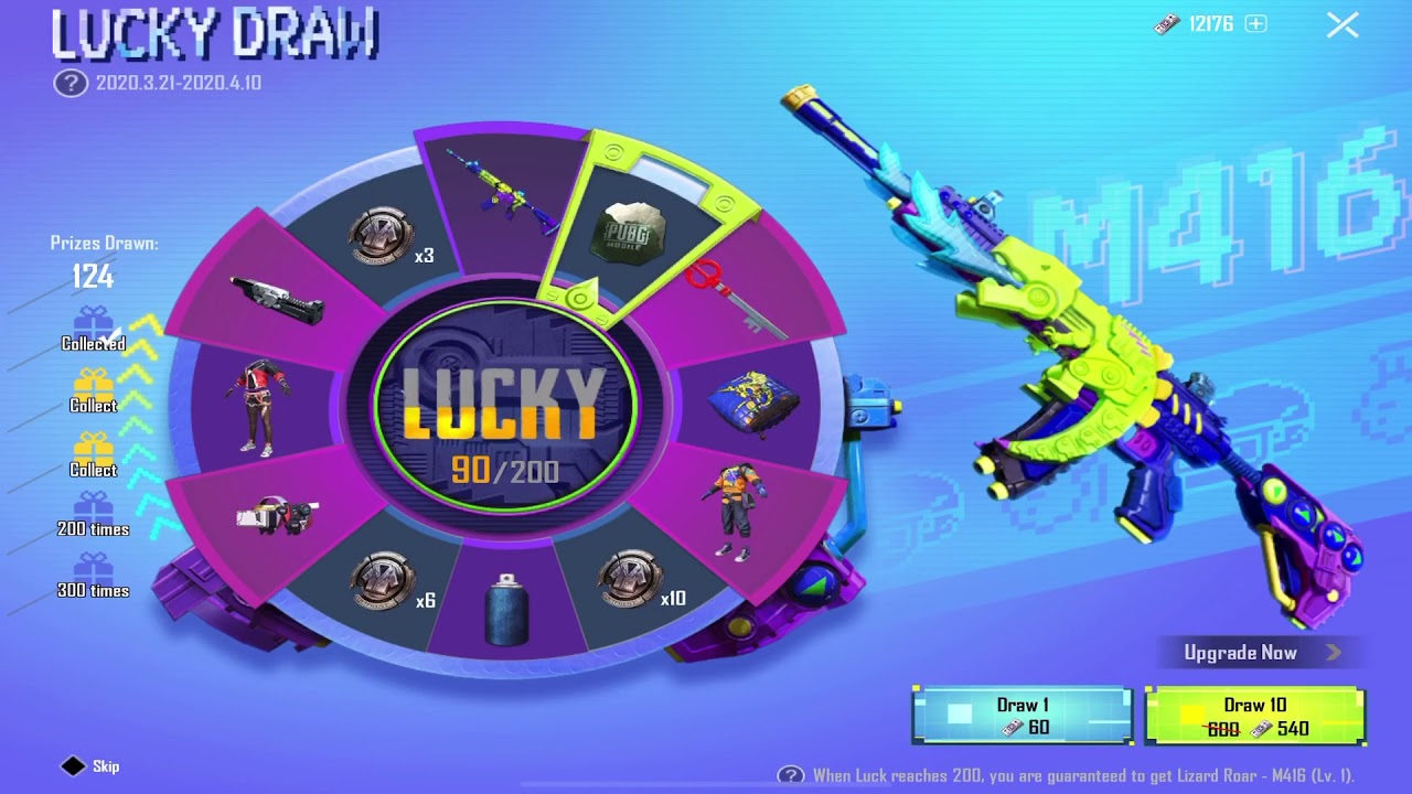 Opening the new m4 Lizard Roar level up max @pubgmobile - YouTube