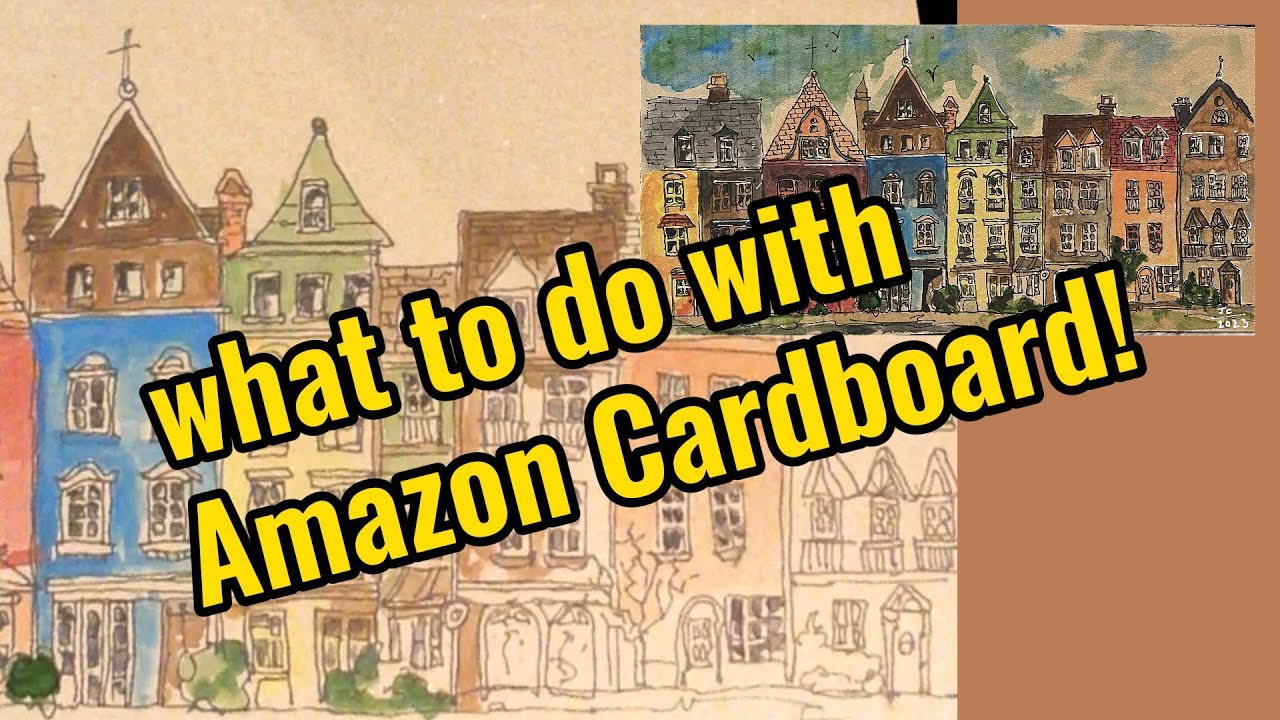 Use Amazon Cardboard packaging as a Canvas for Painting! - YouTube