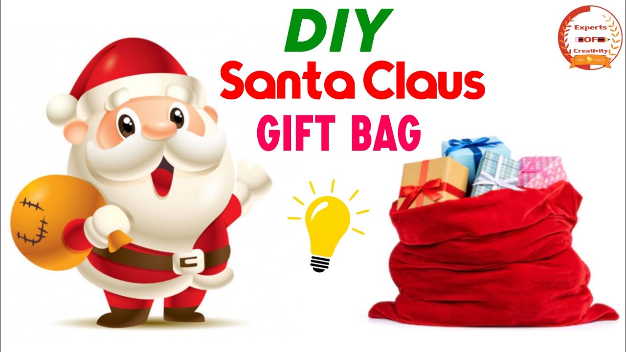 DIY Santa Claus Gift Bag | Christmas Gift Bag Ideas | Easy Christmas ...