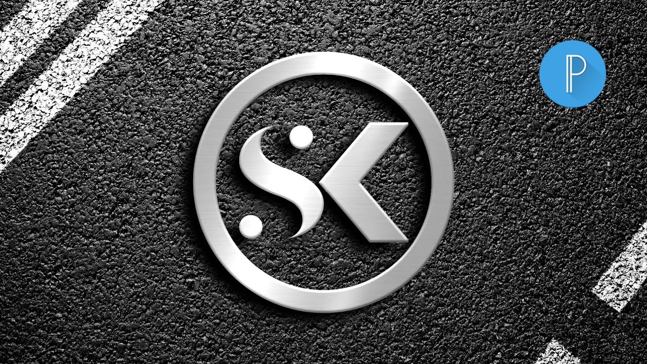 How to make professional S K logo design in pixellab | S K Silver logo ...