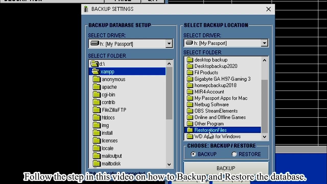 Backup & Restore Database - YouTube