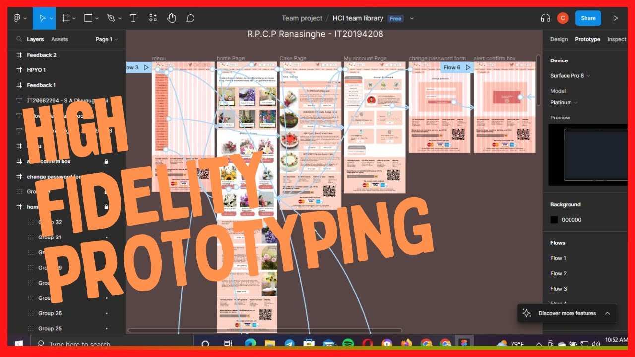 This is my Figma UI design our assignment - YouTube