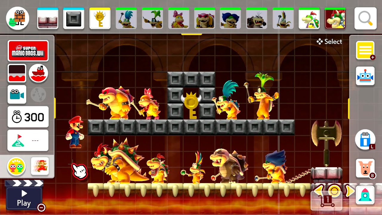 Super Mario Maker 2 Wii - All Bosses Course Maker (NSMBWII Theme ...