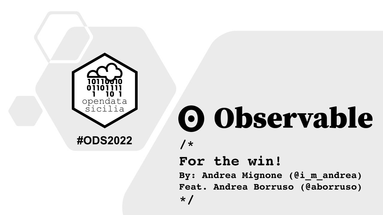 Raduno OpenDataSicilia: workshop Observable con Andrea Mignone - YouTube