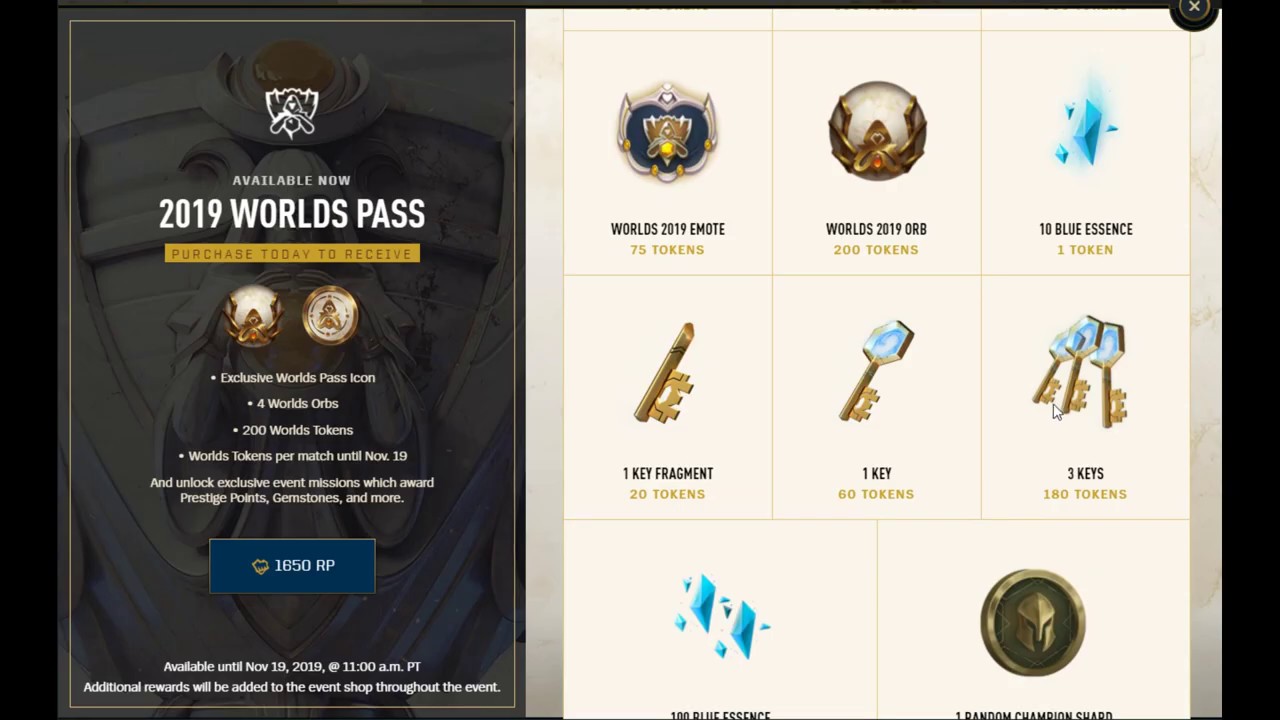 2019 Worlds Pass Opening! - YouTube