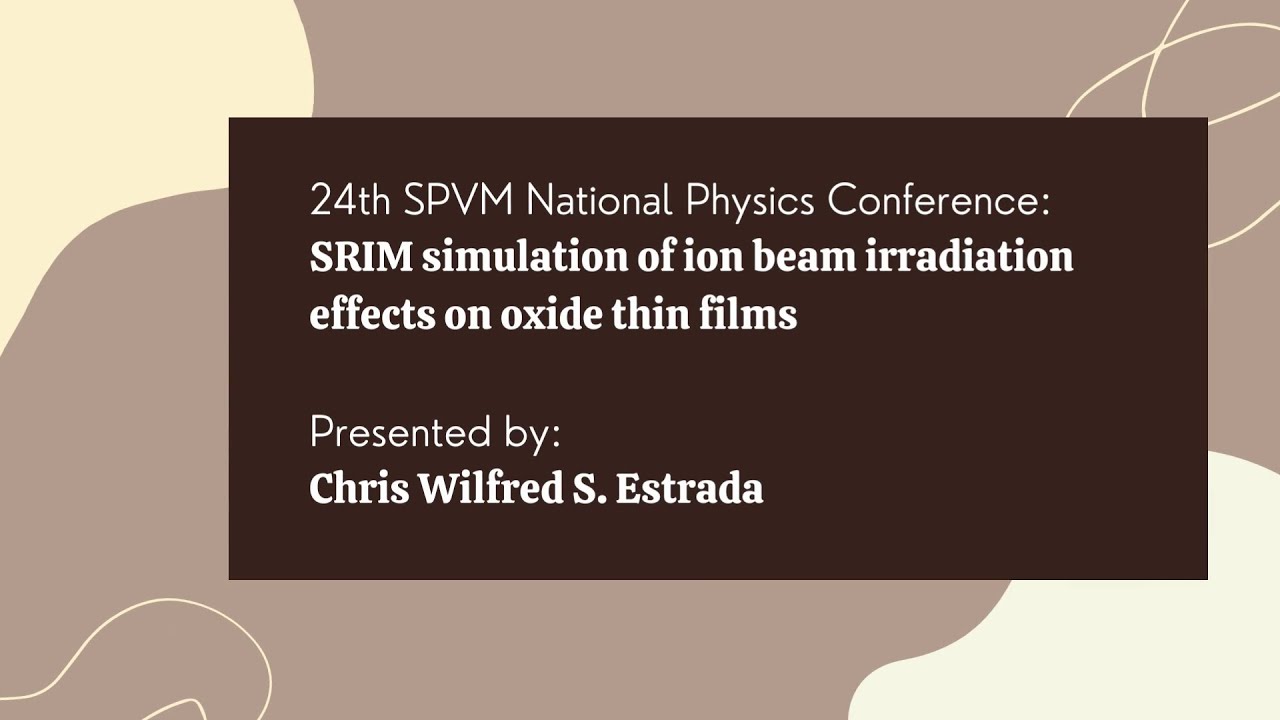 2022 SPVM: SRIM simulation of ion beam irradiation effects on oxide ...