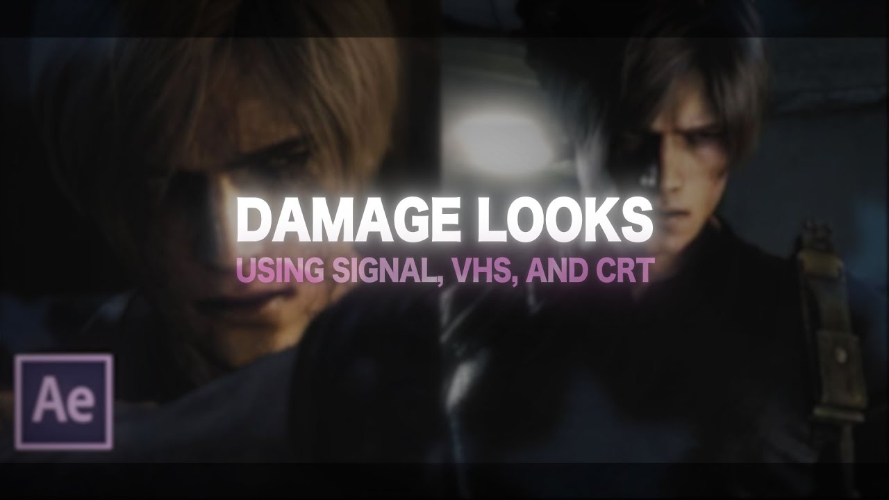 damage looks using signal, vhs, and crt | after effects - YouTube