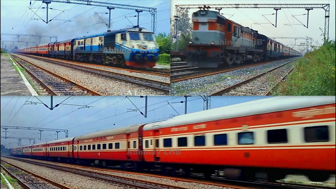 [4-in-1] Fastest ALCo Diesel Actions of ICF Rajdhani | WDP3A and WDM3A ...