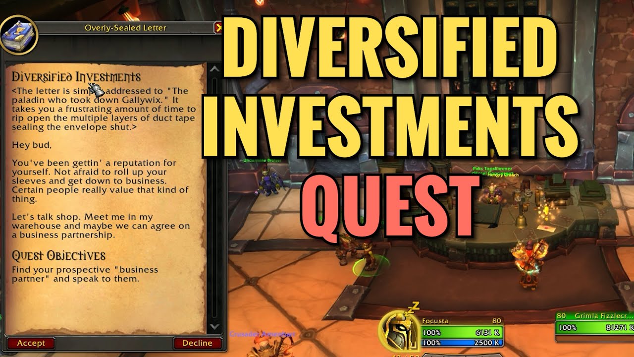 Diversified Investments Quest (WoW TWW) - YouTube