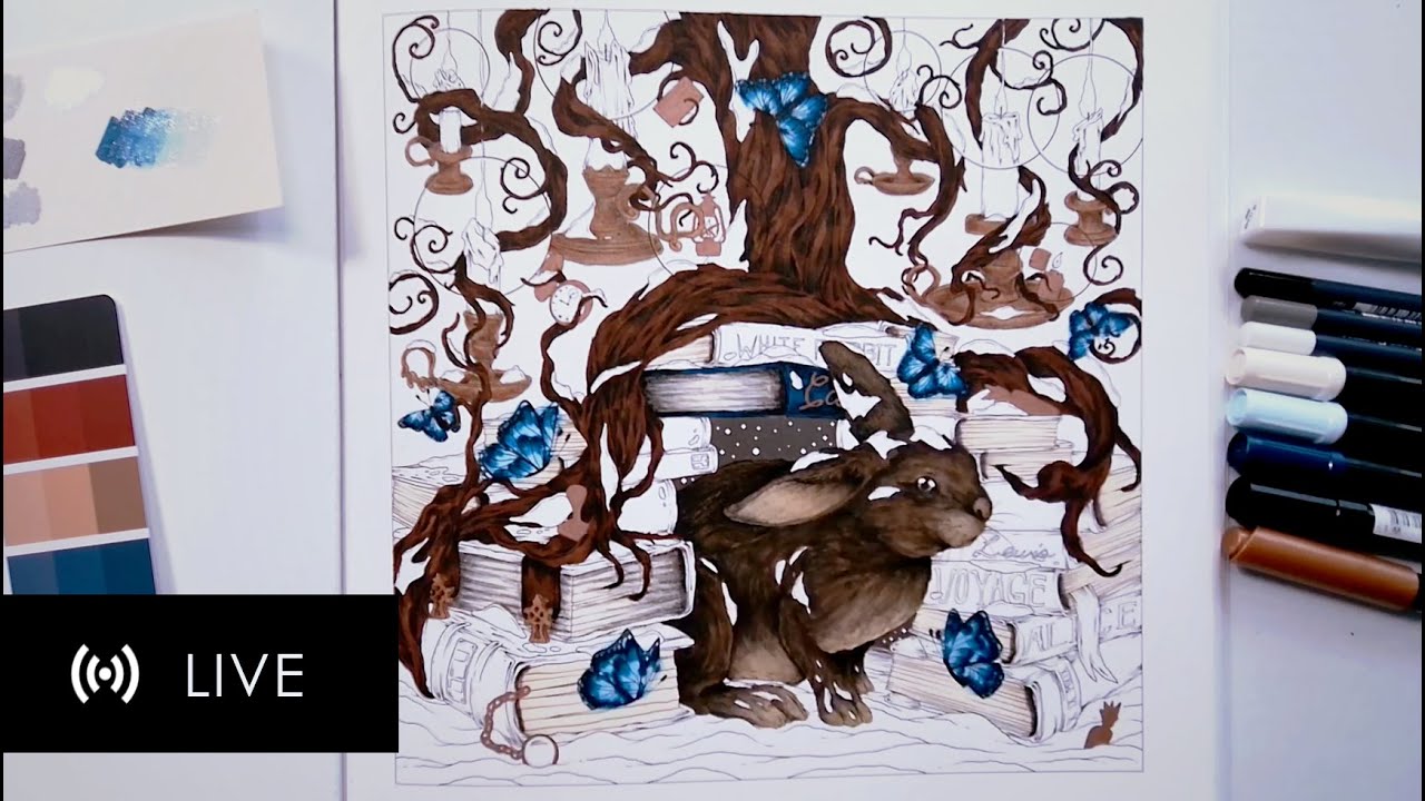 (4/8) Quick Coloring of the Book Rabbit in Mythographic: Wild Winter by ...