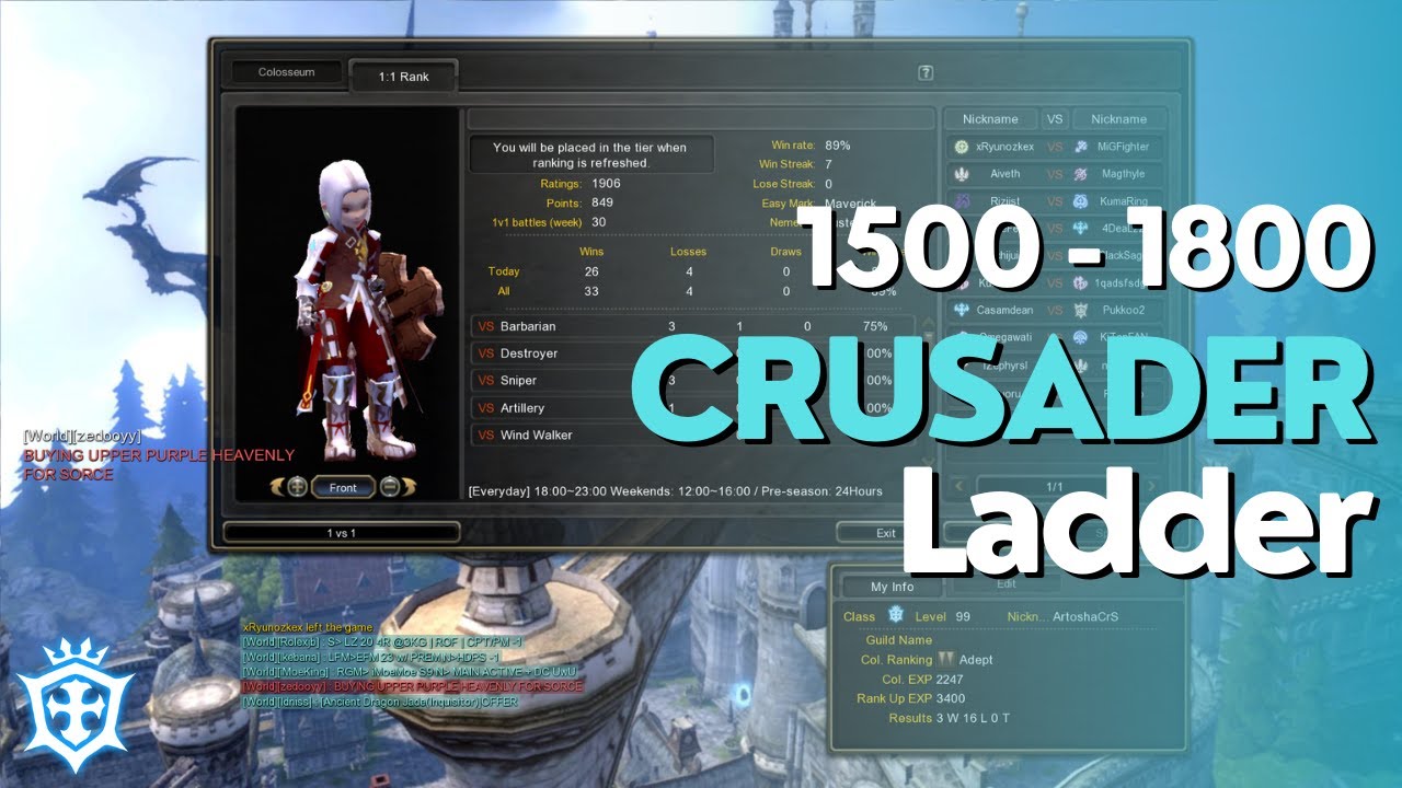 [026] Cleric Rasa Assassin | Crusader Ladder 1:1 | Dragon Nest SEA ...