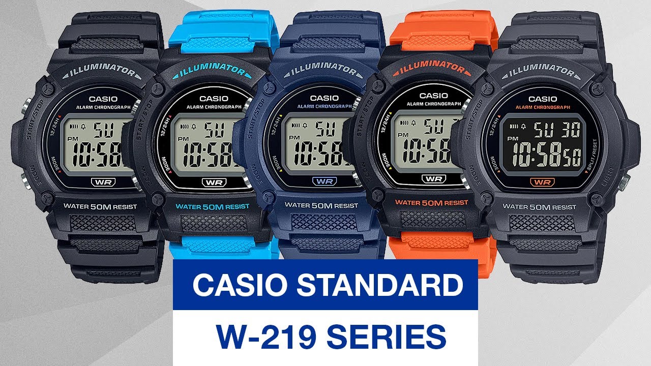 CASIO STANDARD W-219 SERIES - YouTube