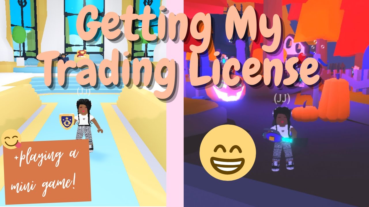 Getting My *TRADING LICENSE* + Playing A Halloween Minigame! 🎃💜 | Adopt ...