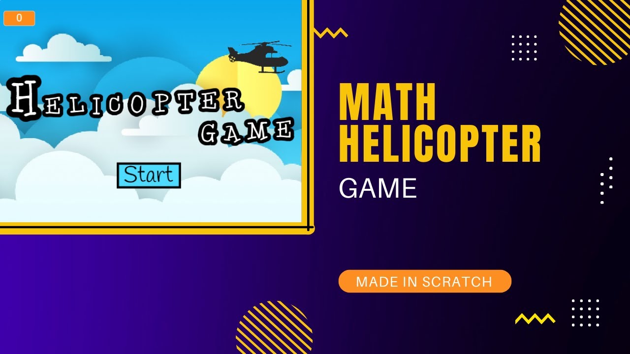 Math Helicopter Game | Game made in Scratch | Game link in the ...