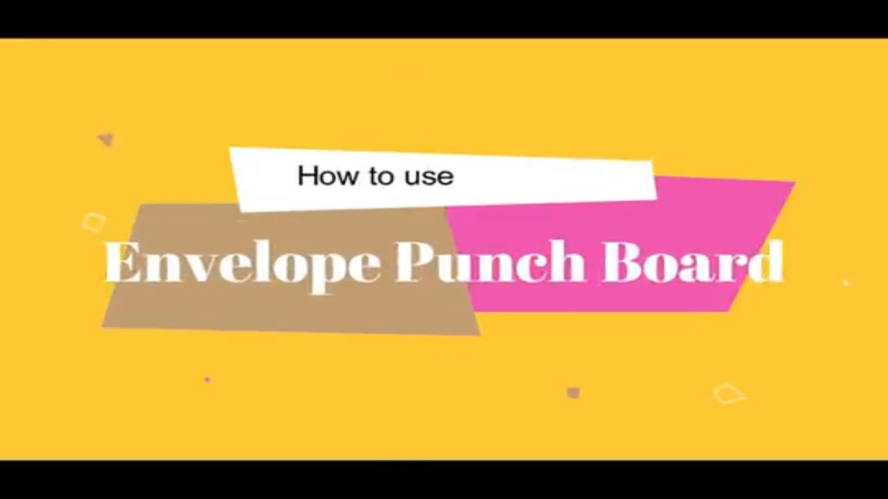 Envelope punch board tutorial - YouTube