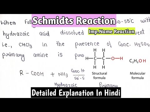 Schmidts Reaction | Imp.Name Reaction Of Organic Chemistry | #bscnotes ...
