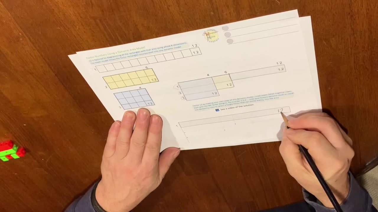 Factor Numbers with a Dynamic Area Model - YouTube