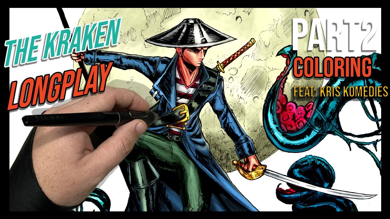 Koloring the Kraken Kolab | Longplay Digital Art Process (Part 2 w ...