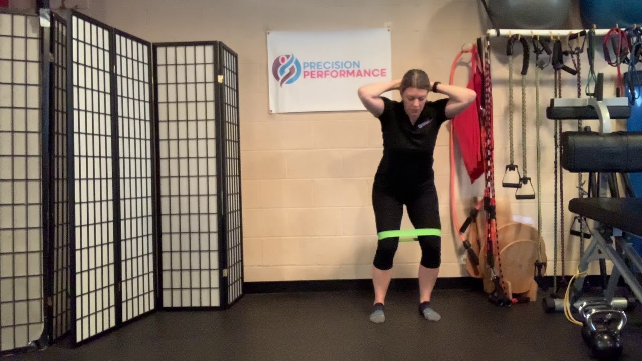 Resisted Side Step - Knees Bent - YouTube