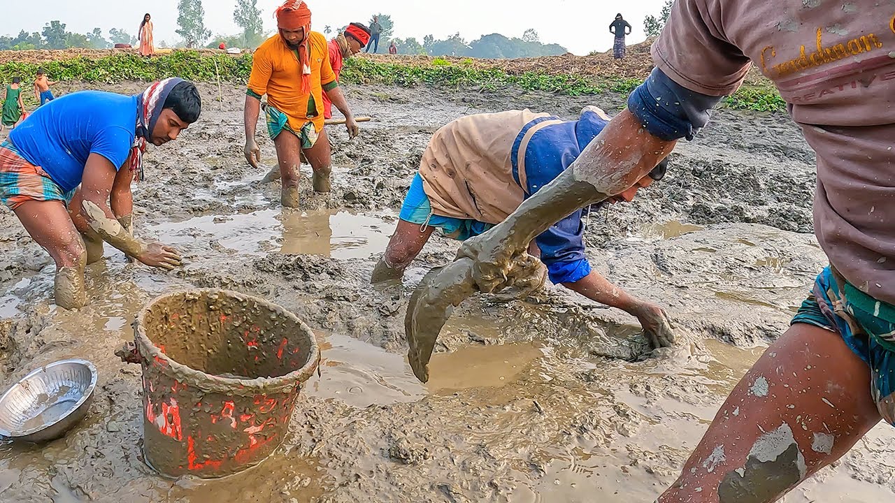 Fishing Exciting Video|Village Pond Water Sucking And Catch Fish By ...