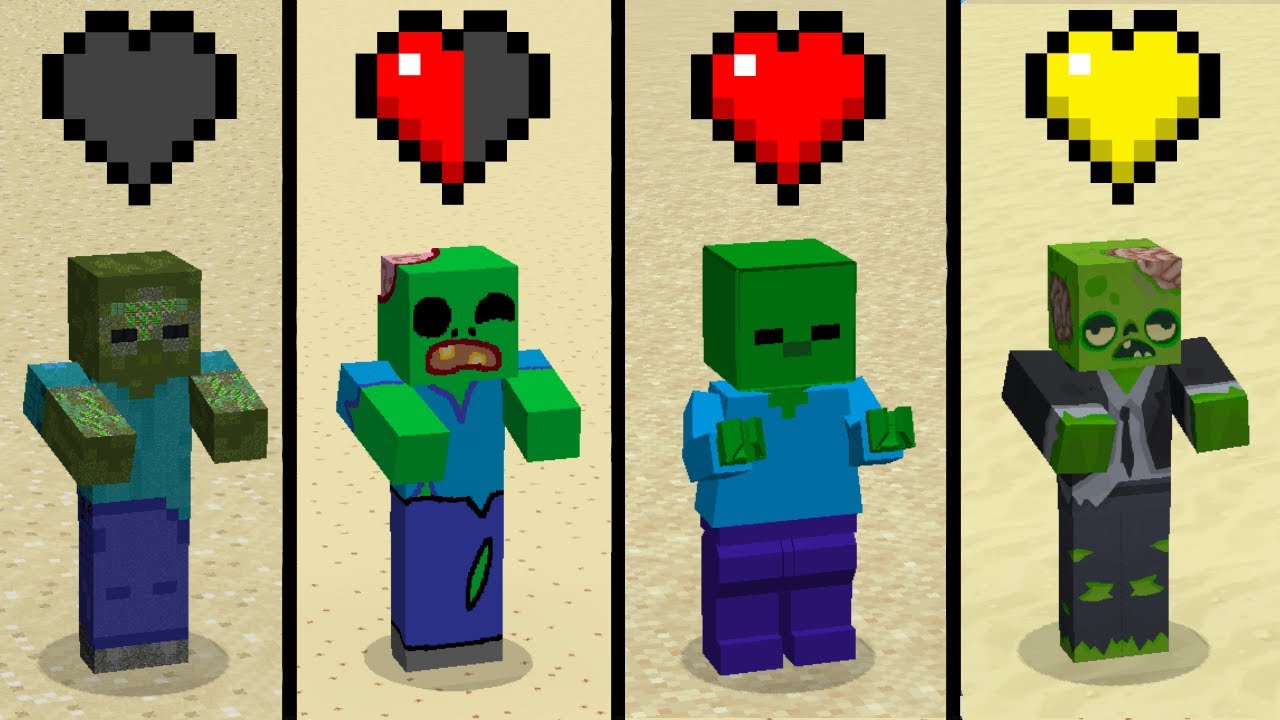 zombie with different hearts - YouTube