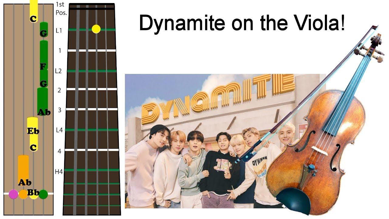 How to Play Come Dynamite by BTS on Viola (Scrolling Tabs) - YouTube