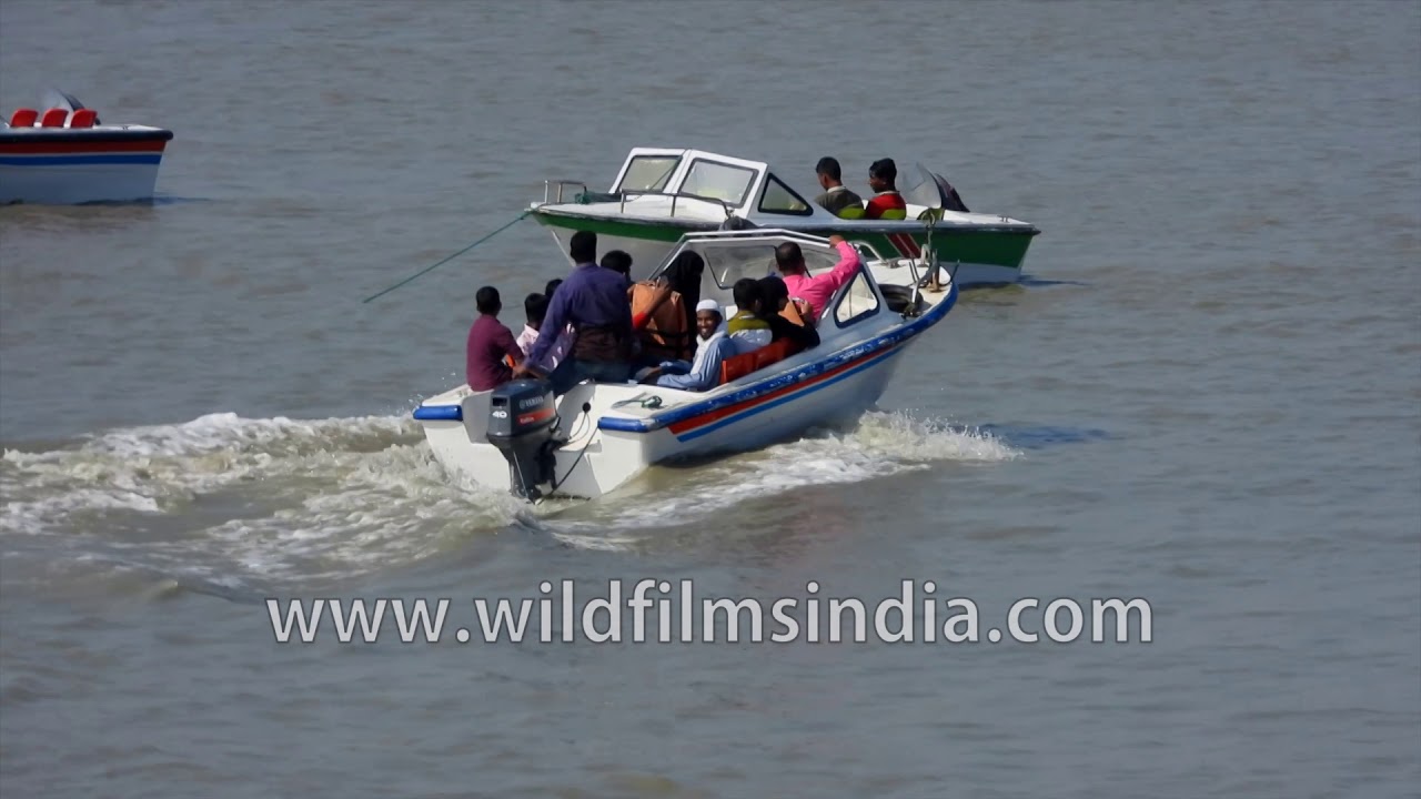 Tourists have a great adventure ride on a speed boat - Patenga Sea ...