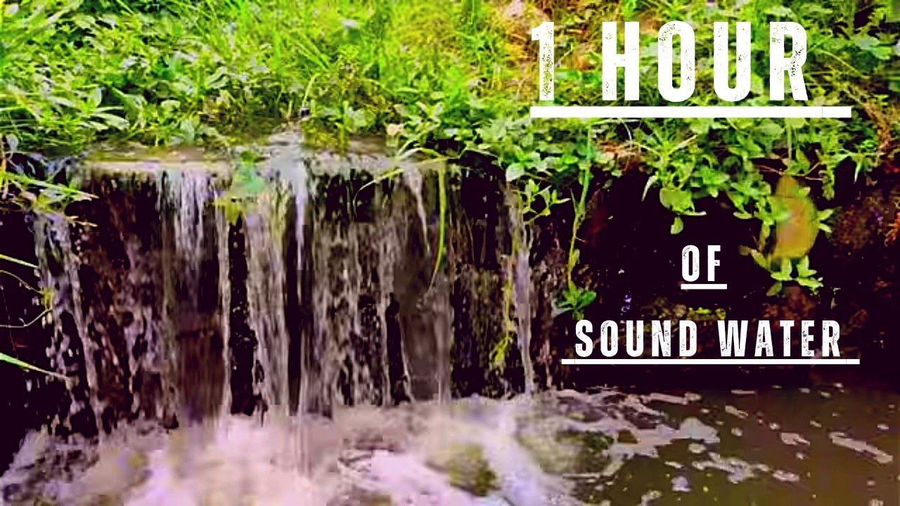 1 hour of sound of splashing water flowing calmly - YouTube