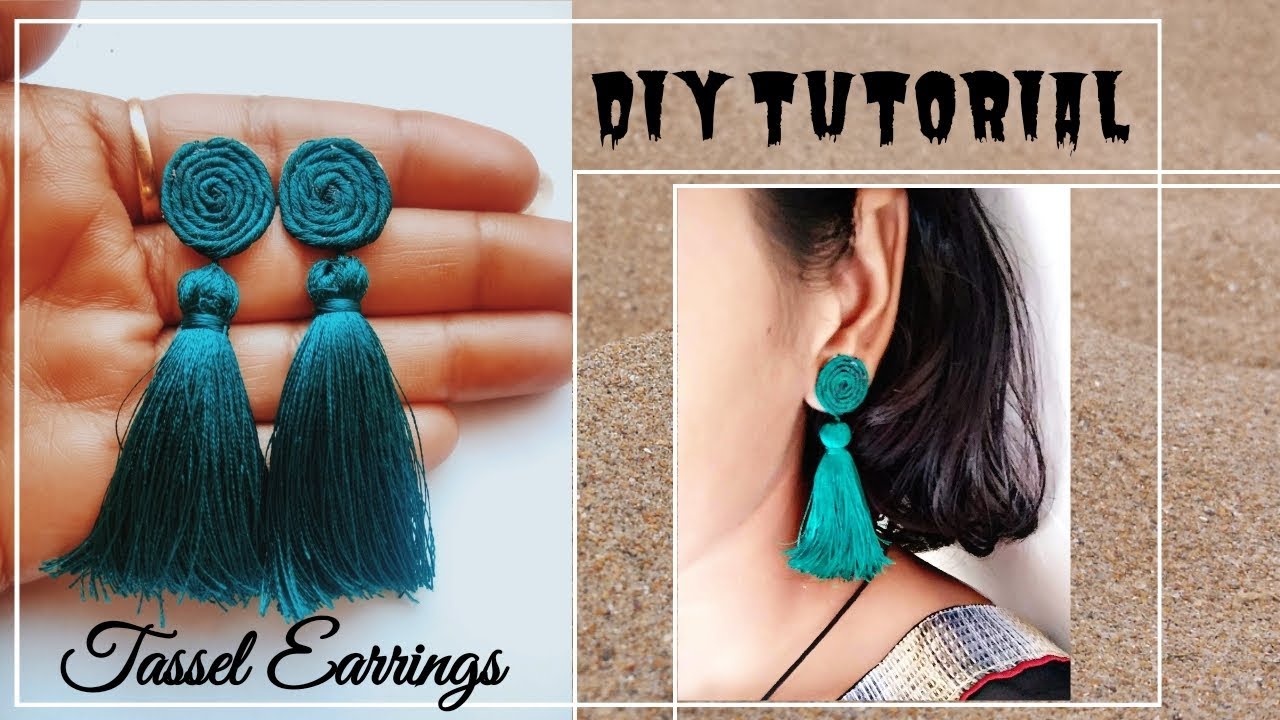 DIY Tassel Earrings | Handmade silk thread tassel earrings | Jewellery ...