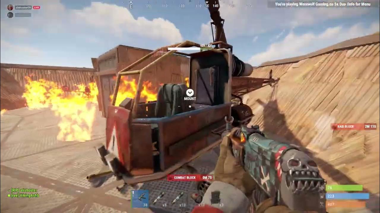 Rust Attack Heli Gun Run - YouTube