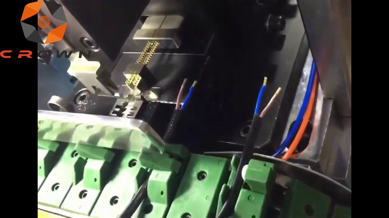 Automated Shark Teeth Terminal Riveting Machine WL-580-S - YouTube