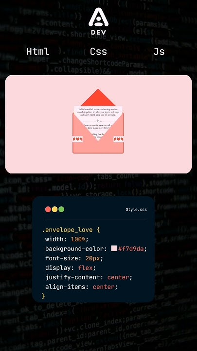 Carta de amor para dedicar Html y Css #programacion #developer #code #coding #html #css #love # ...