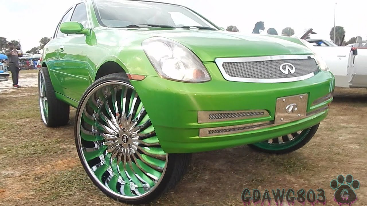 Candy Green Infiniti G35 on 30" Amani Forged-- Florida Classic 2014 dvd ...