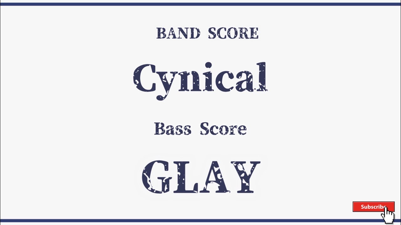 【GLAY】Band Score「Cynical」Bass Tab！ - YouTube