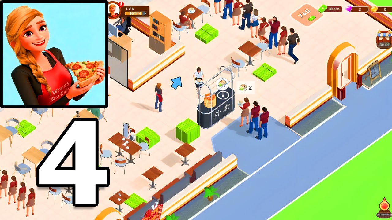 Pizza Shop Gameplay Walkthrough Part 4 | Android Casual - Simulation ...