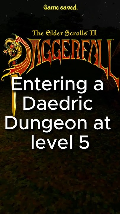 Daggerfall Unity: Entering a Daedric Dungeon at Level 5 #daggerfall #daggerfallunity - YouTube