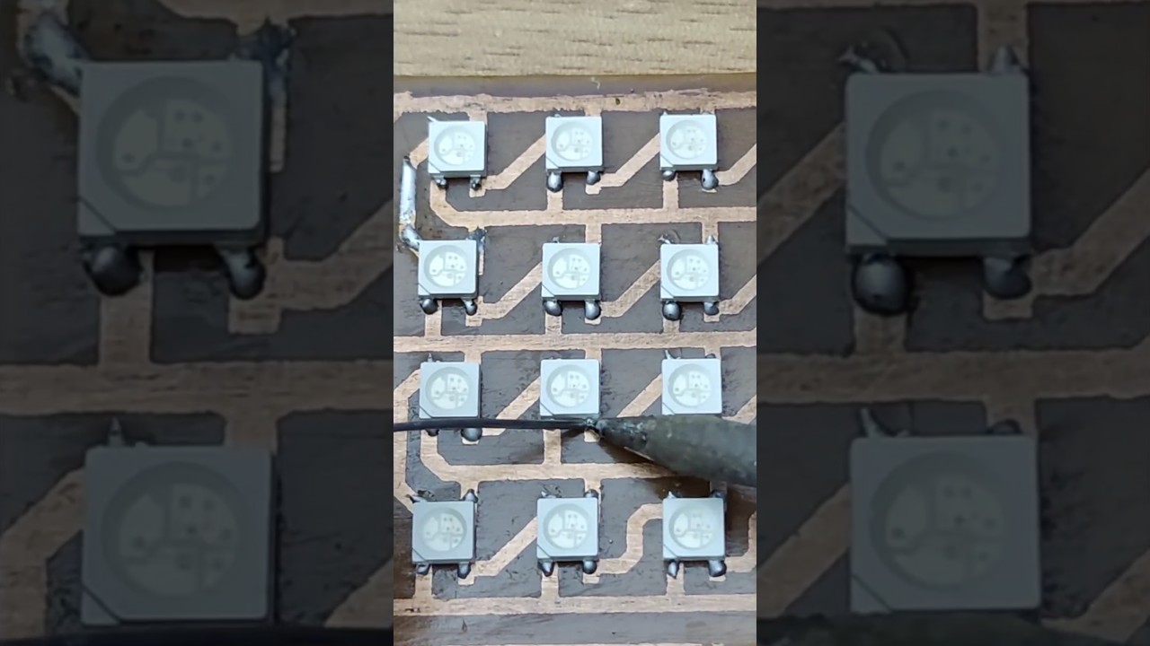 SMD LED Soldering #soldering #diy #ledlights - YouTube