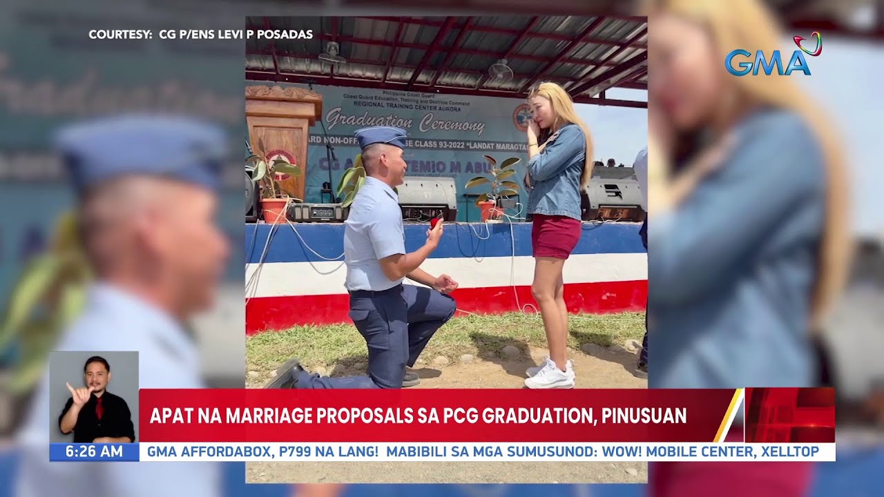 Apat na marriage proposals sa PCG graduation, pinusuan | UB - YouTube