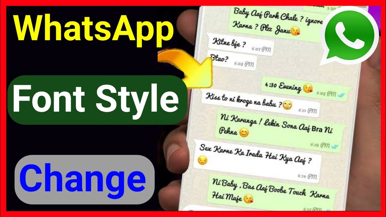 WhatsApp font style change kaise kare !! How to change whatsApp font ...