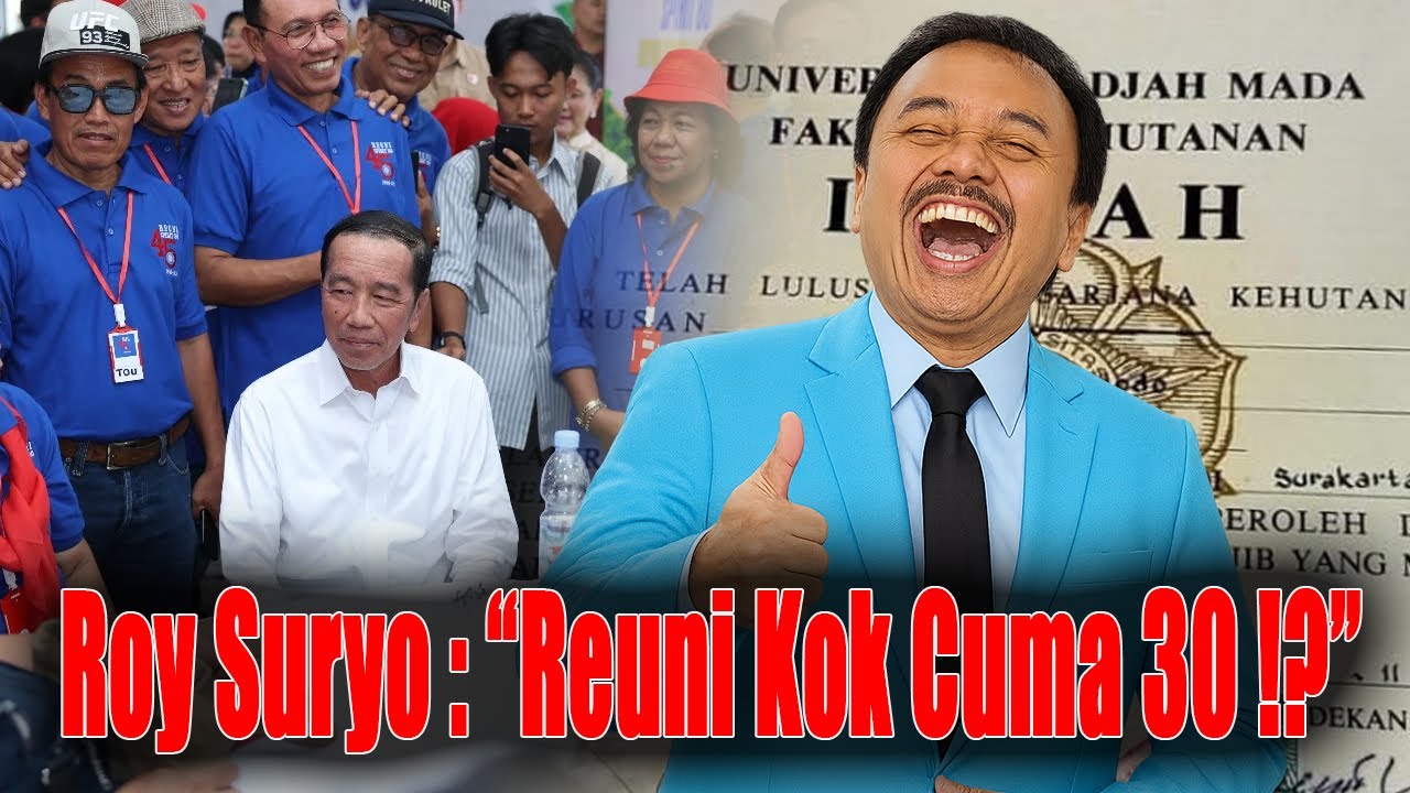 Roy Suryo Komentari Lucu Reuni Jokowi Di Fakultas Kehutanan UGM - YouTube