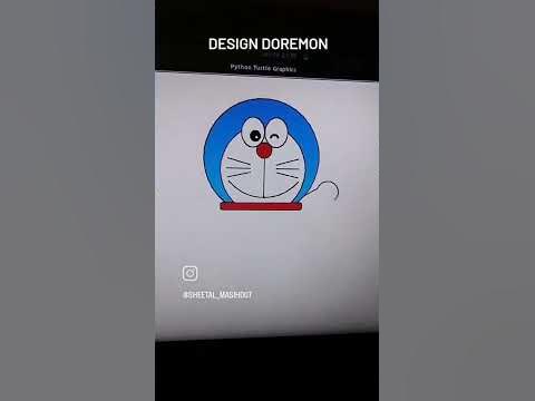 Design Doremon using python ️ ️ ️😍 - YouTube