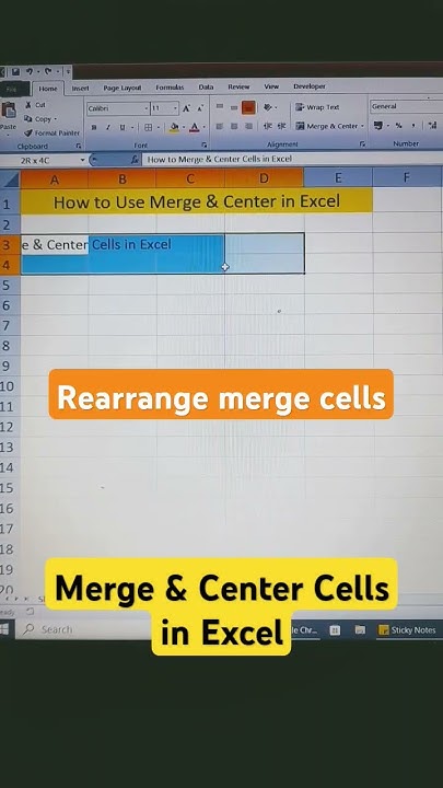 How to Merge & Center Cells in Excel #shorts #ms_excel - YouTube
